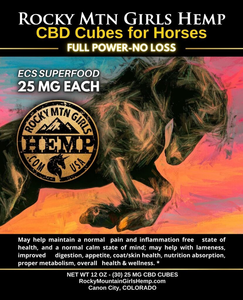 25 MG Full Spectrum CBD Cubes for Horses - Rocky Mountain Girls Hemp