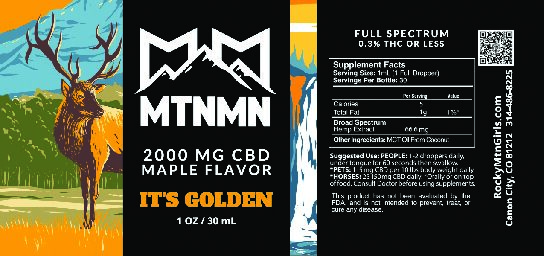 MTNMN 2000 MG Full Spectrum CBD "It's Golden" Maple - Rocky Mountain ...